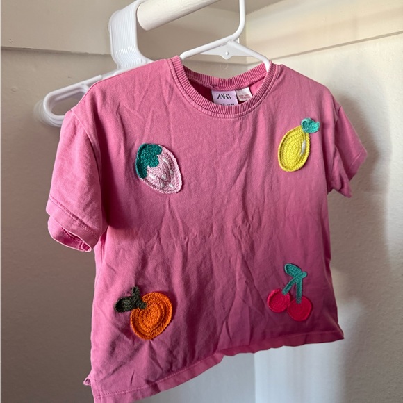 Zara | Shirts & Tops | Zara Fruit Embroidered Toddler Shirt | Poshmark